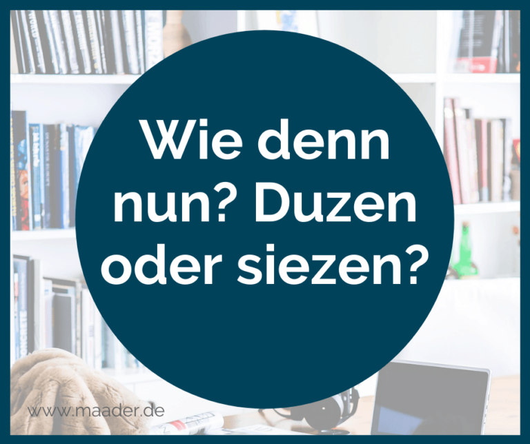 Texte im Internet: Solltest Du lieber duzen oder siezen?
